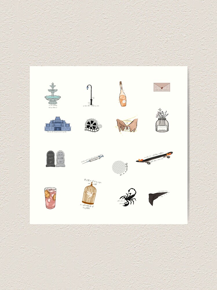 "folklore sticker pack" Art Print for Sale by munyaxh | Redbubble