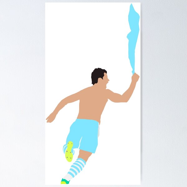 "Sergio Aguero Iconic Goal Celebration" Poster for Sale by ...