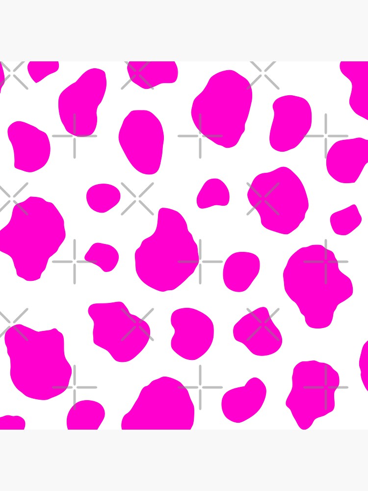 "Cow Print Hot Pink" Sticker by CreatedProto | Redbubble