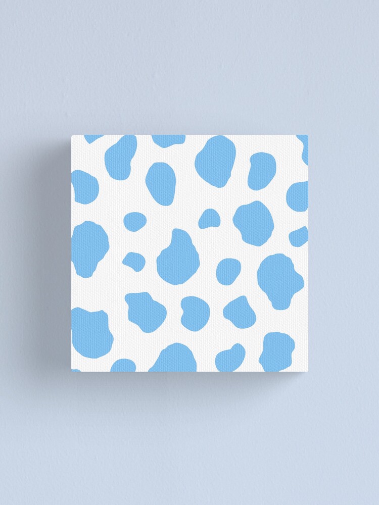 "Light Blue Cow Print Design" Canvas Print by CreatedProto | Redbubble