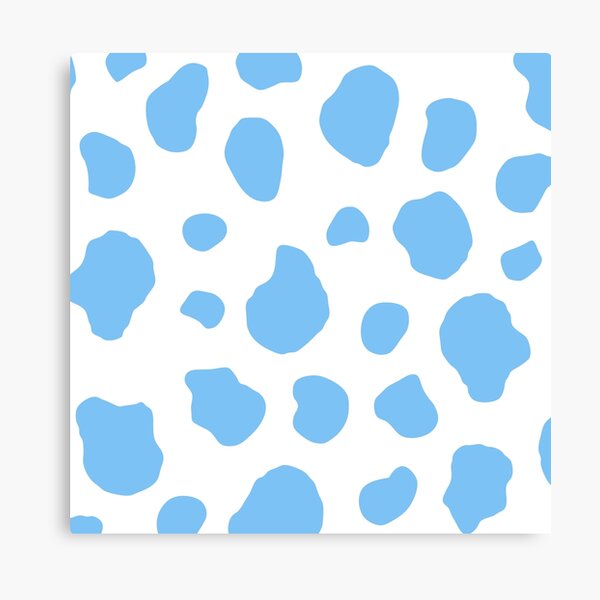 "Light Blue Cow Print Design" Canvas Print by CreatedProto | Redbubble