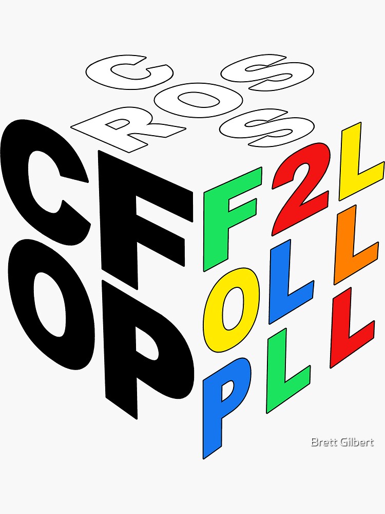 "CFOP (scrambled version)" Sticker for Sale by bgilbert | Redbubble