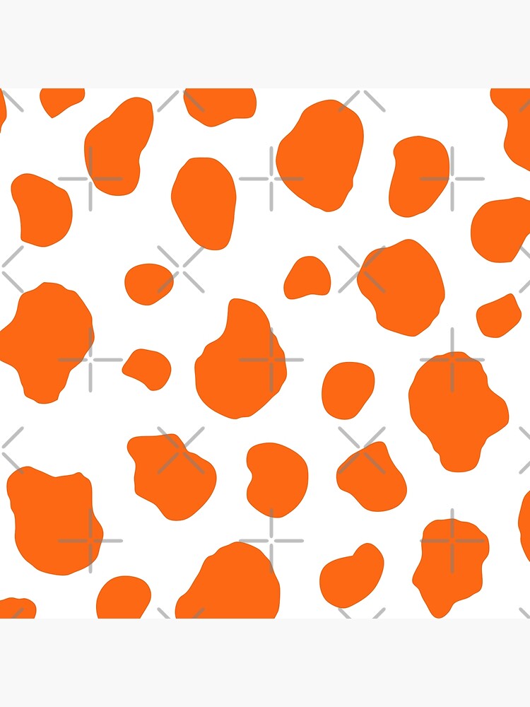 "Cow Print Background Orange Color" Art Print for Sale by CreatedProto ...