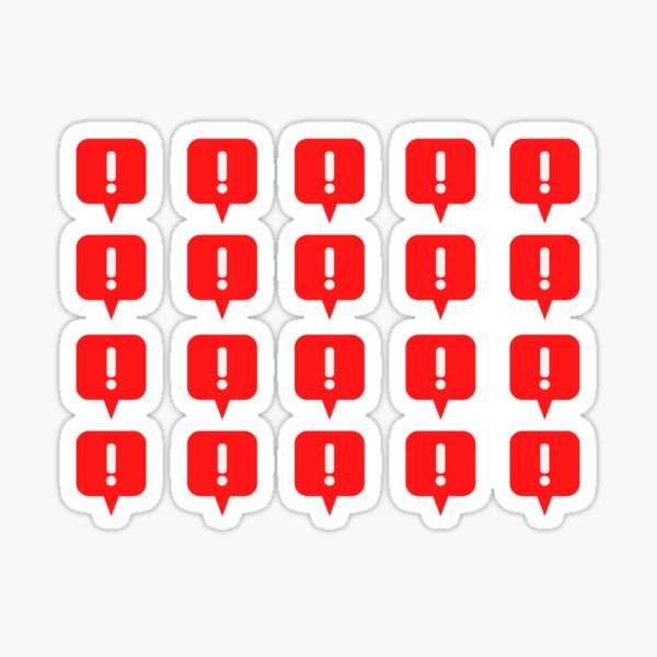 "Urgent Exclamation Point" Sticker by MYSC | Redbubble
