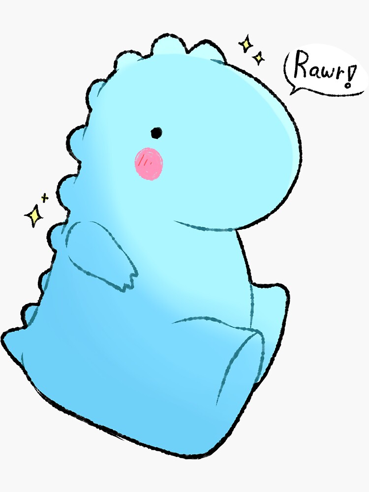 "dino chikito" Sticker by sour-creammmmm | Redbubble