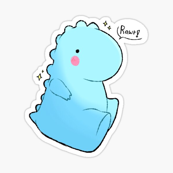 "dino chikito" Sticker by sour-creammmmm | Redbubble