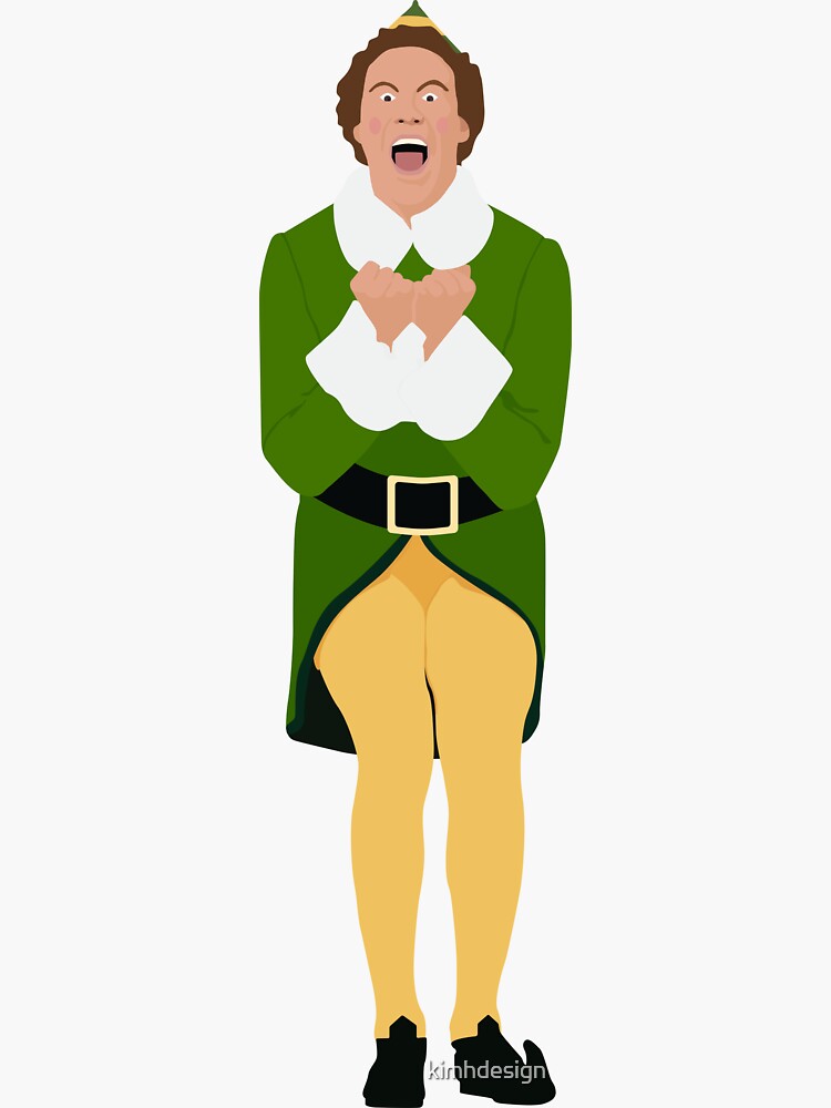 "Buddy the Elf" Sticker for Sale by kimhdesign | Redbubble