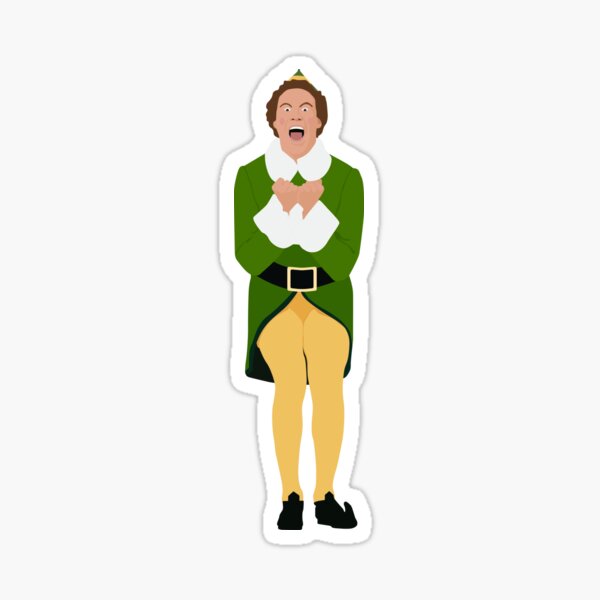 "Buddy the Elf" Sticker for Sale by kimhdesign | Redbubble