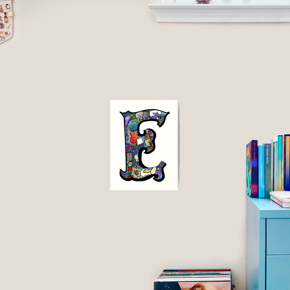 "Doodle Letter E" Art Print for Sale by missmann | Redbubble