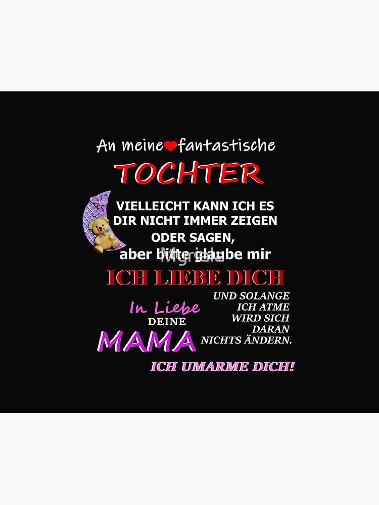 "Fantastischer Tochter Mama Spruch" Fleecedecke von Myriala | Redbubble