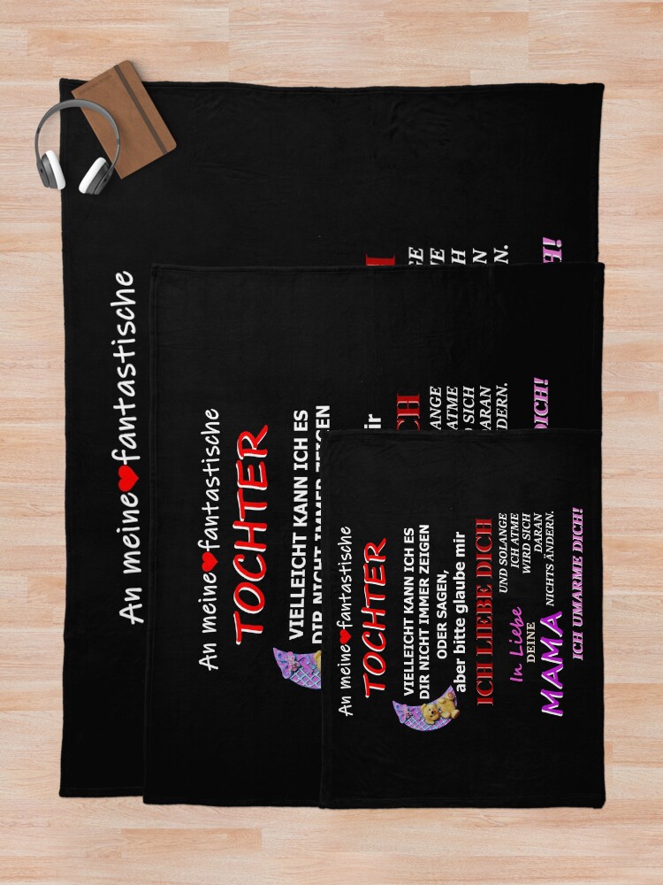 "Fantastischer Tochter Mama Spruch" Fleecedecke von Myriala | Redbubble