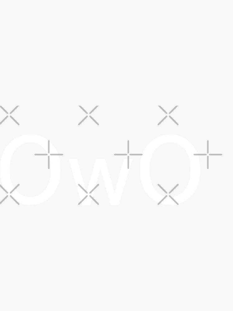 "Kawaii OwO Emote Face Mouth Black" Sticker for Sale by TenchiMasaki ...