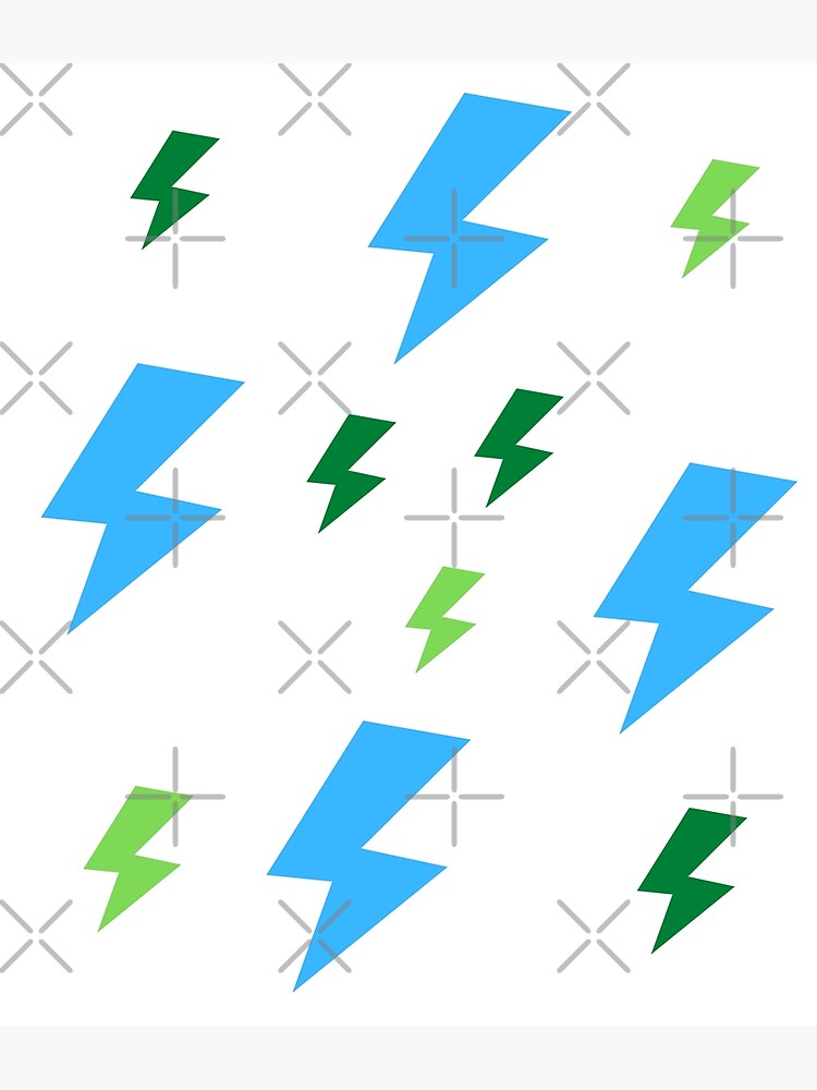 "blue and green lightning bolt scar " Poster for Sale by LettersDA ...