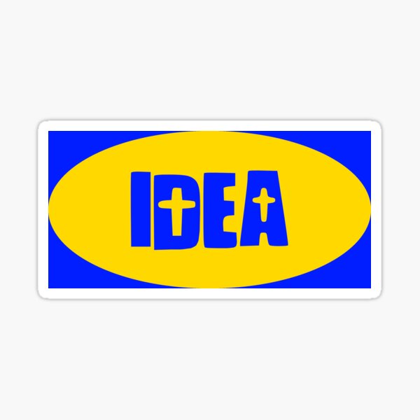 "IDEA" Sticker for Sale by Swirlstache | Redbubble