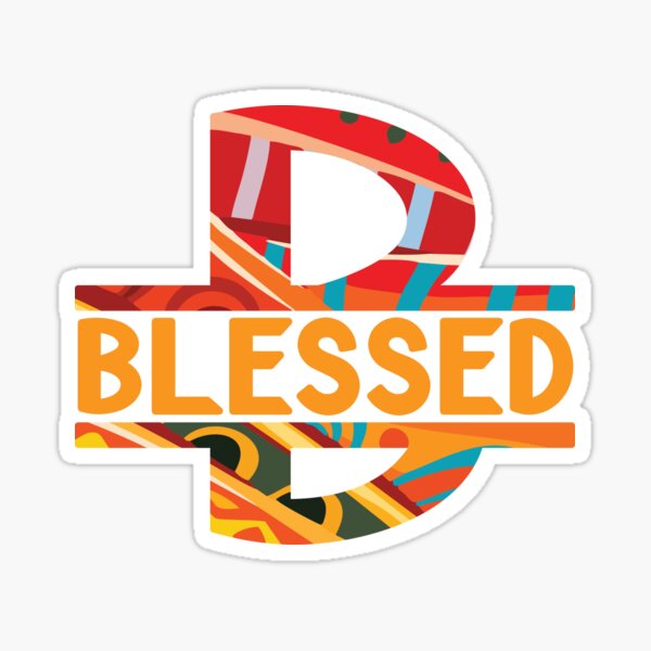 "Blessed Monogram" Sticker for Sale by MavaziAfricana | Redbubble