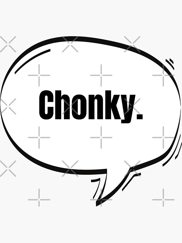 "Chonky Text-Based Speech Bubble" Sticker for Sale by nathalieaynie ...