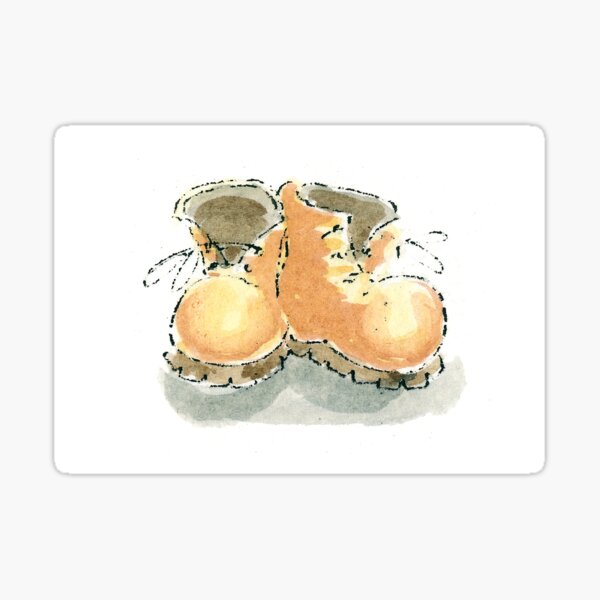 "Walking Boots" Sticker by SarahHercod | Redbubble