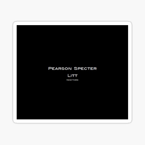 "Pearson Specter Litt " Sticker for Sale by SantaCRuzDesign | Redbubble