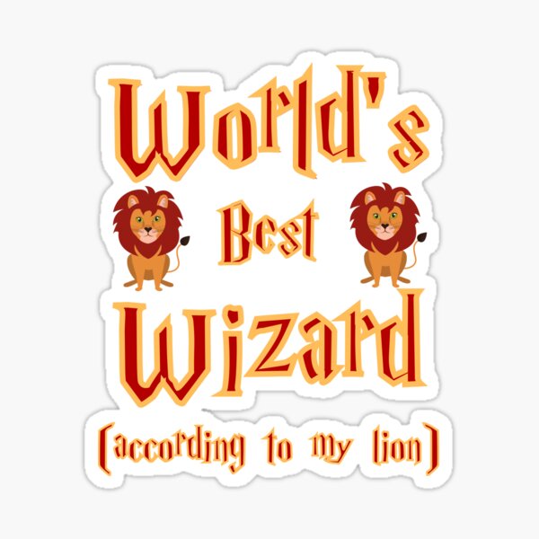 "World Best Wizard Red" Sticker for Sale by DemandPrints | Redbubble