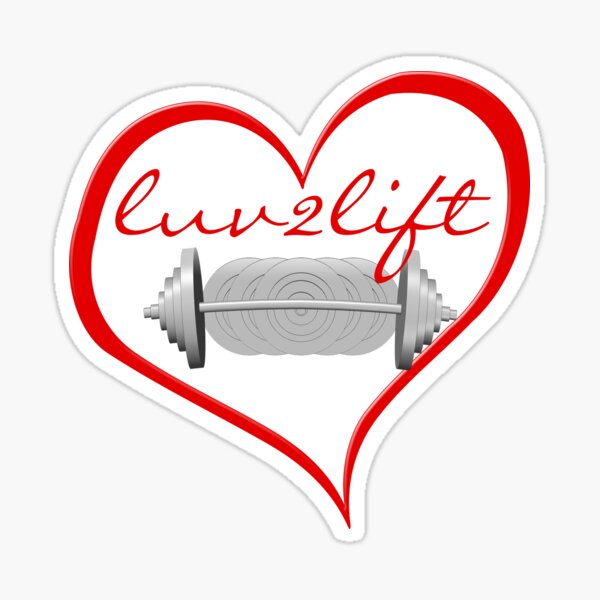 "Bodybuilding Weight Lifter Luv2lift Love To Lift" Sticker for Sale by ...