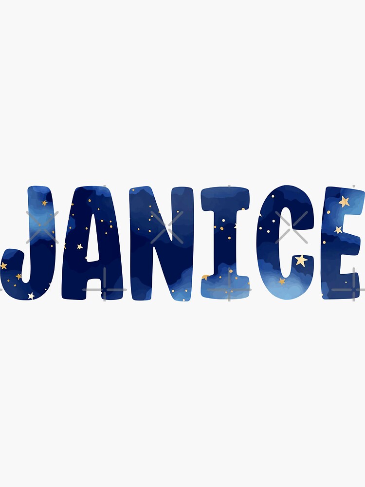 "Janice name" Sticker for Sale by A-Personalised | Redbubble