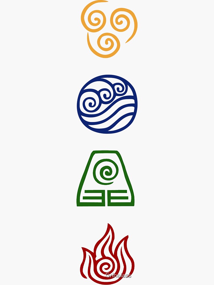 "Bending Symbols" Sticker for Sale by Grinalass | Redbubble