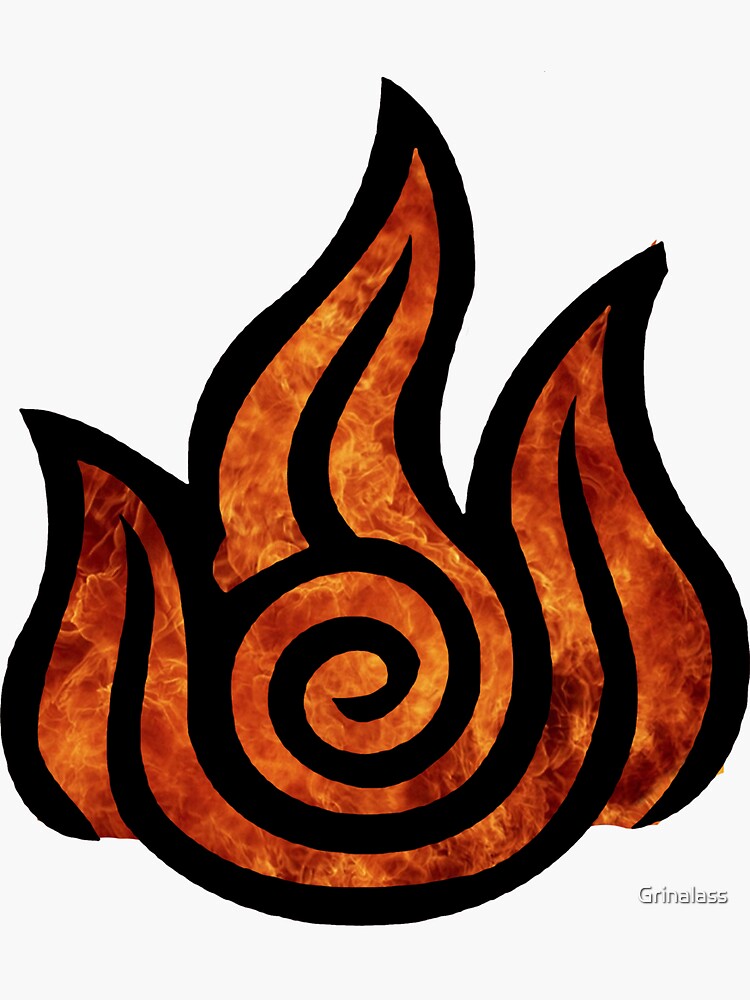 "Firebending - Avatar the Last Airbender" Sticker by Grinalass | Redbubble