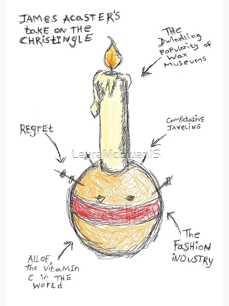 "James Acaster's take on the Christingle " Art Print for Sale by ...