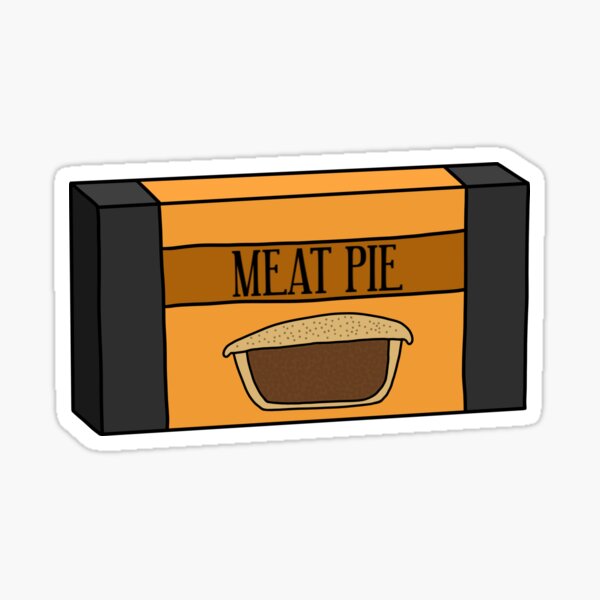 "Frozen Meat Pie Turquoise" Sticker by Littlegroceries | Redbubble