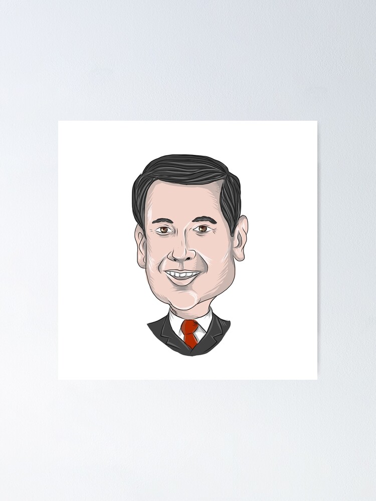 Póster «Caricatura de Marco Rubio» de retrovectors | Redbubble