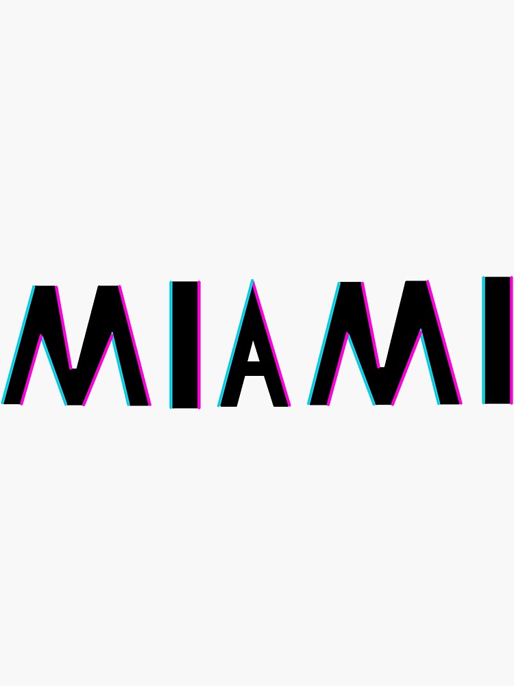 "Miami Vice Font" Sticker for Sale by Javiy17 | Redbubble