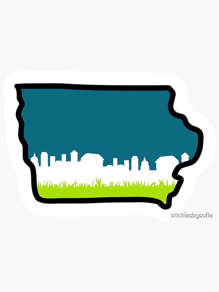 "iowa license plate sticker" Sticker for Sale by stickiesbysofia ...