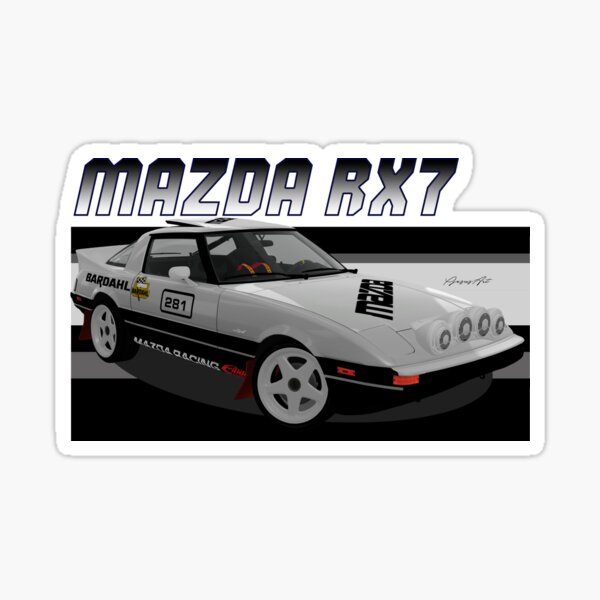"Mazda RX7" Sticker for Sale by pjesusartrb | Redbubble