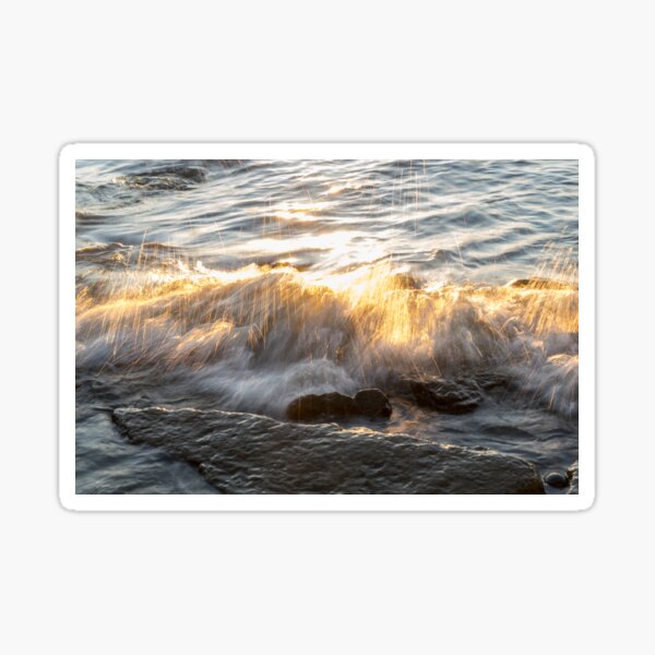 "Rough and Soft - Brilliant Golden Shower on the Rocks" Sticker by ...