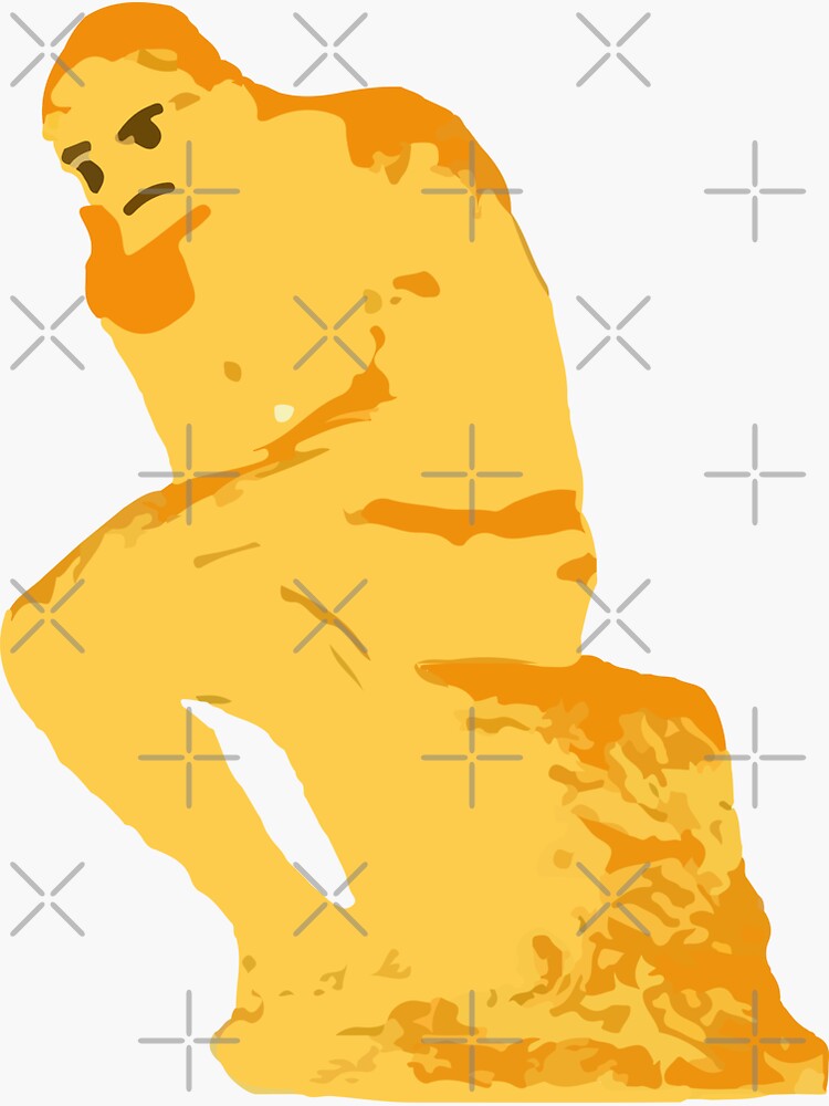 "The Thinker" Sticker for Sale by MoistBubbl | Redbubble