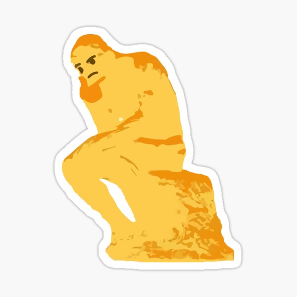 "The Thinker" Sticker for Sale by MoistBubbl | Redbubble