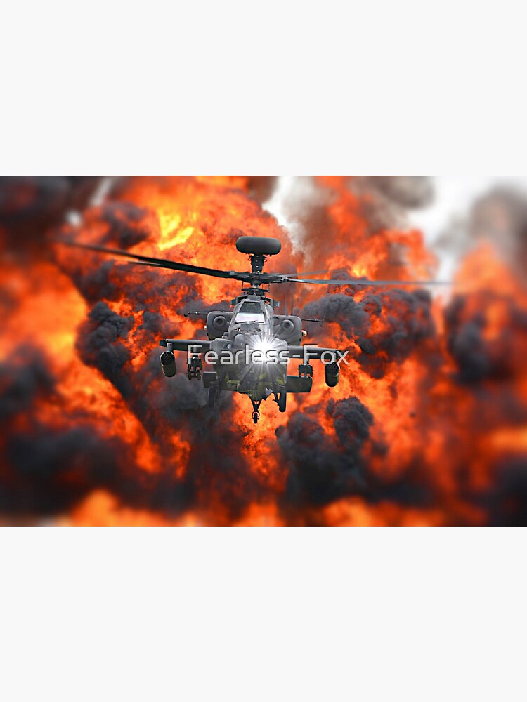 "Apache Explosion " Sticker for Sale by Fearless-Fox | Redbubble