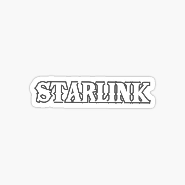 "STARLINK" Sticker for Sale by MikeTros | Redbubble