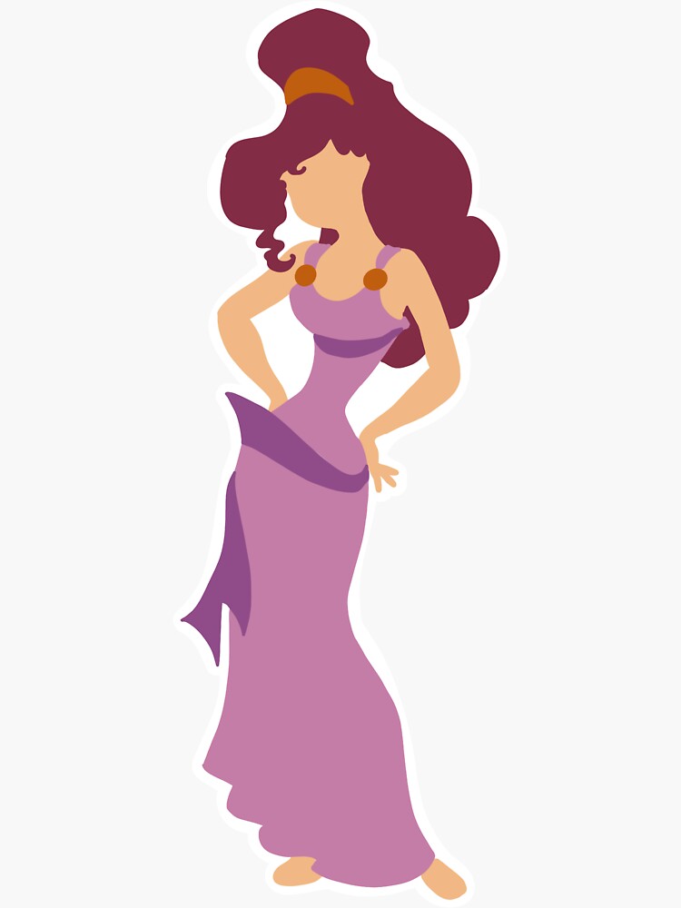 "Megara line art Hercules " Sticker for Sale by imjolie | Redbubble