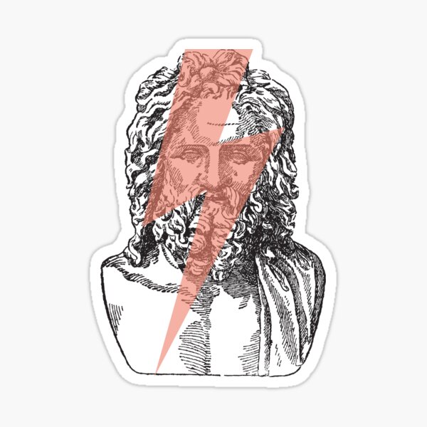 "Ancient Greek God Zeus" Sticker for Sale by Oh-My-Greece | Redbubble