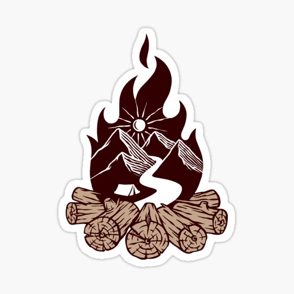 "Campfire Sticker" Sticker for Sale by PatternSquare | Redbubble