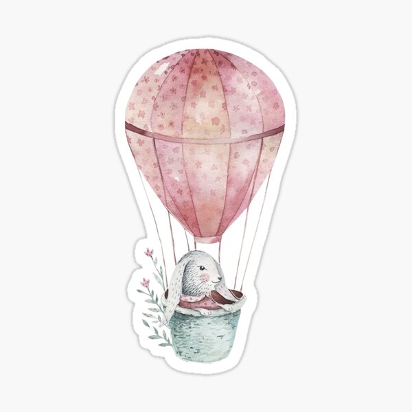 "Bunny pink Ballon" Sticker for Sale by alexiapaula151 | Redbubble