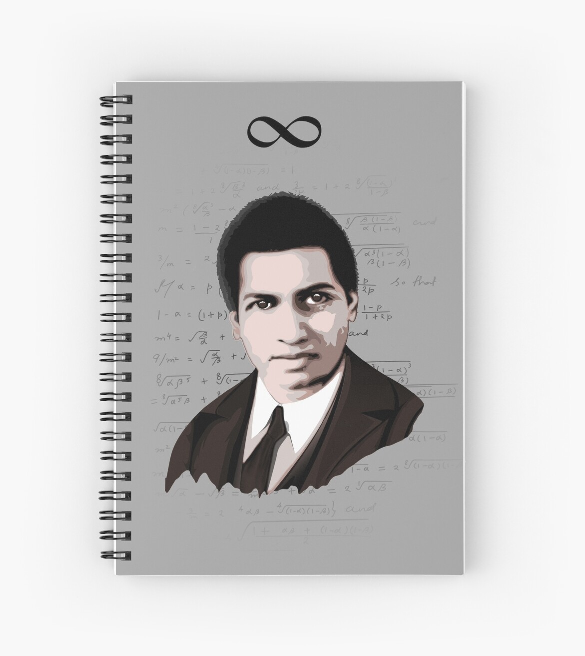 "Srinivasa Ramanujan" Spiral Notebook by HereticWear | Redbubble