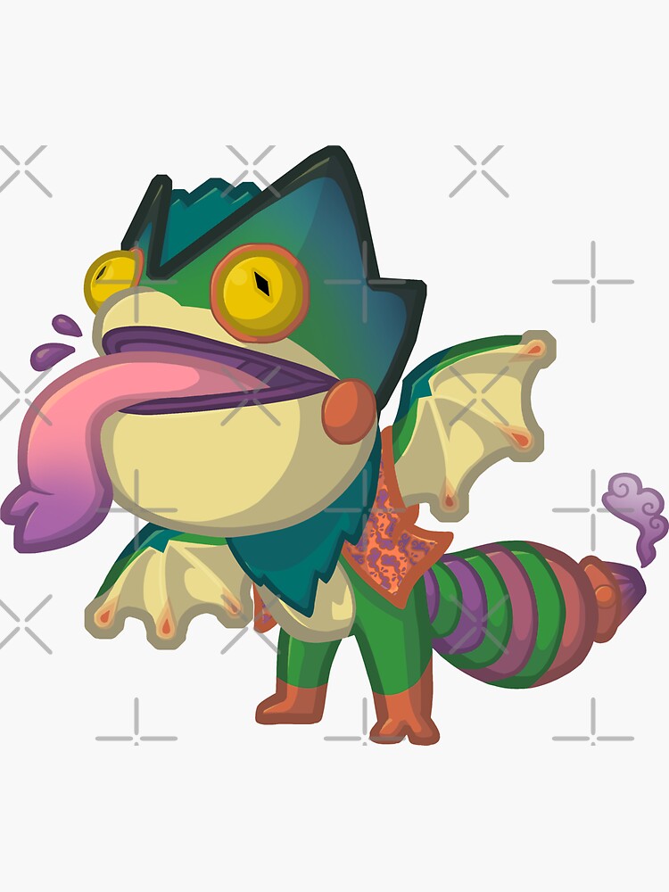 Pegatina «Monstruo de color Crossing Puck Pukei Pukei» de shaffersaurus ...