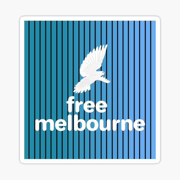 "Free Melbourne" Sticker for Sale by aktiveaddict | Redbubble
