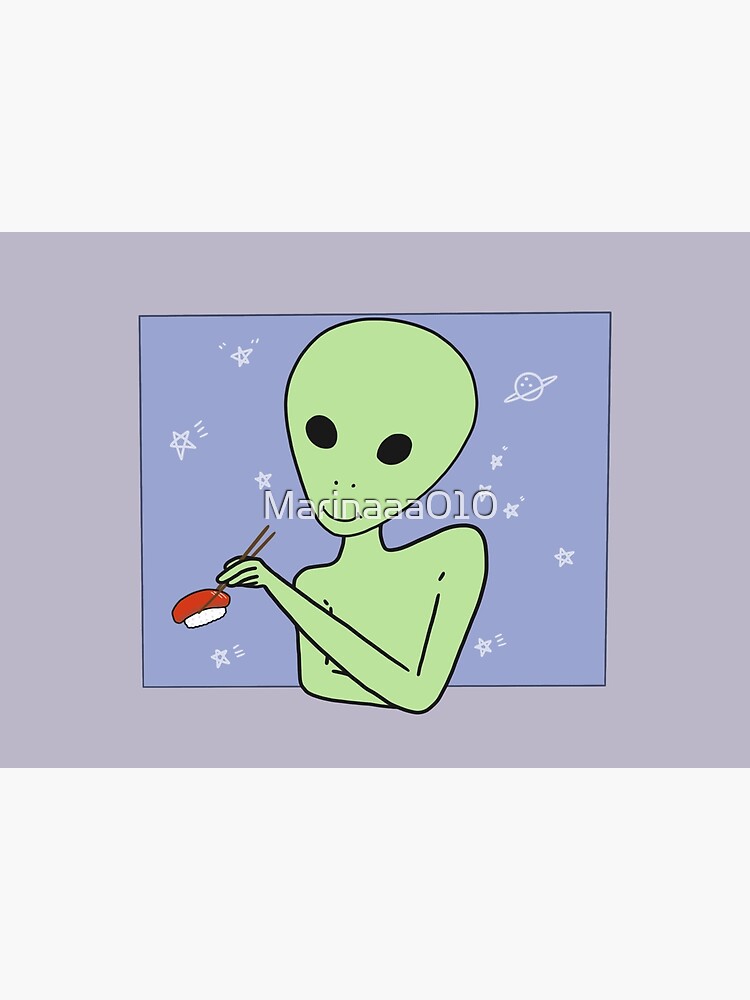 "Alien Eating Sushi" Poster by Marinaaa010 | Redbubble