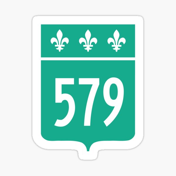"Quebec Provincial Highway 579 (Area Code 579)" Sticker by SRnAC ...