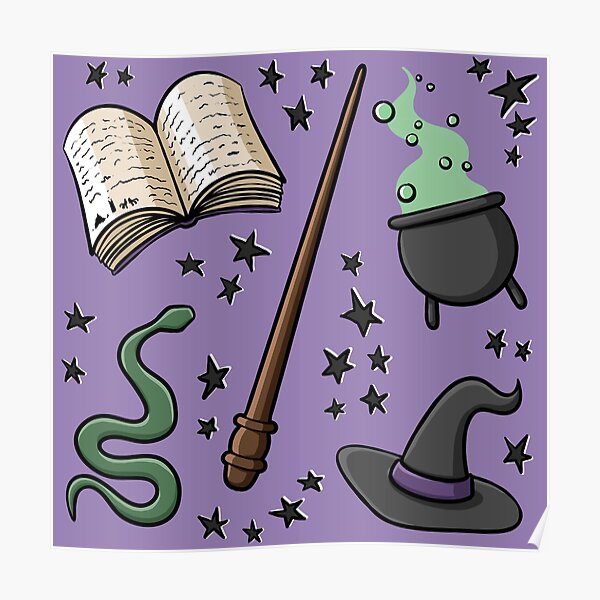 "Magic Wizard Star Pattern Digital Illustration" Poster by ...