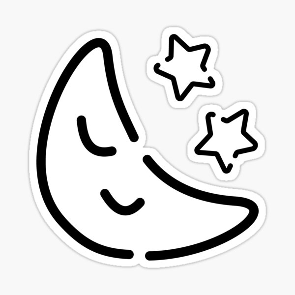 "Cute moon and stars | Minimalist" Sticker for Sale by CutePeePs ...