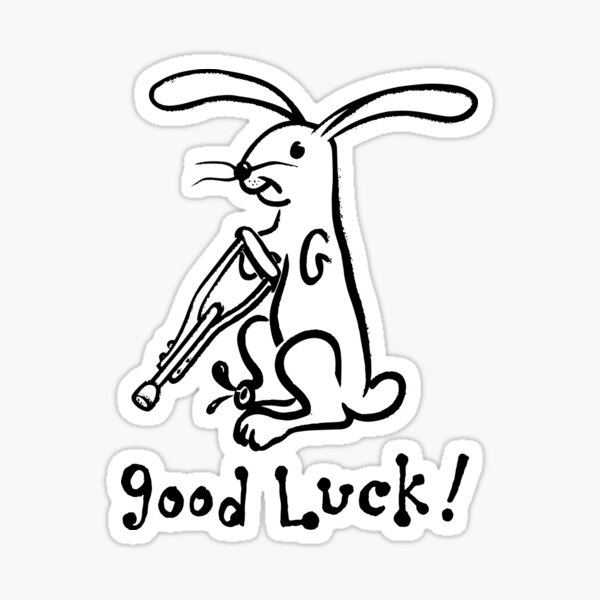 "Good Luck Rabbits Foot Luck charm " Sticker for Sale by BourbonMania ...